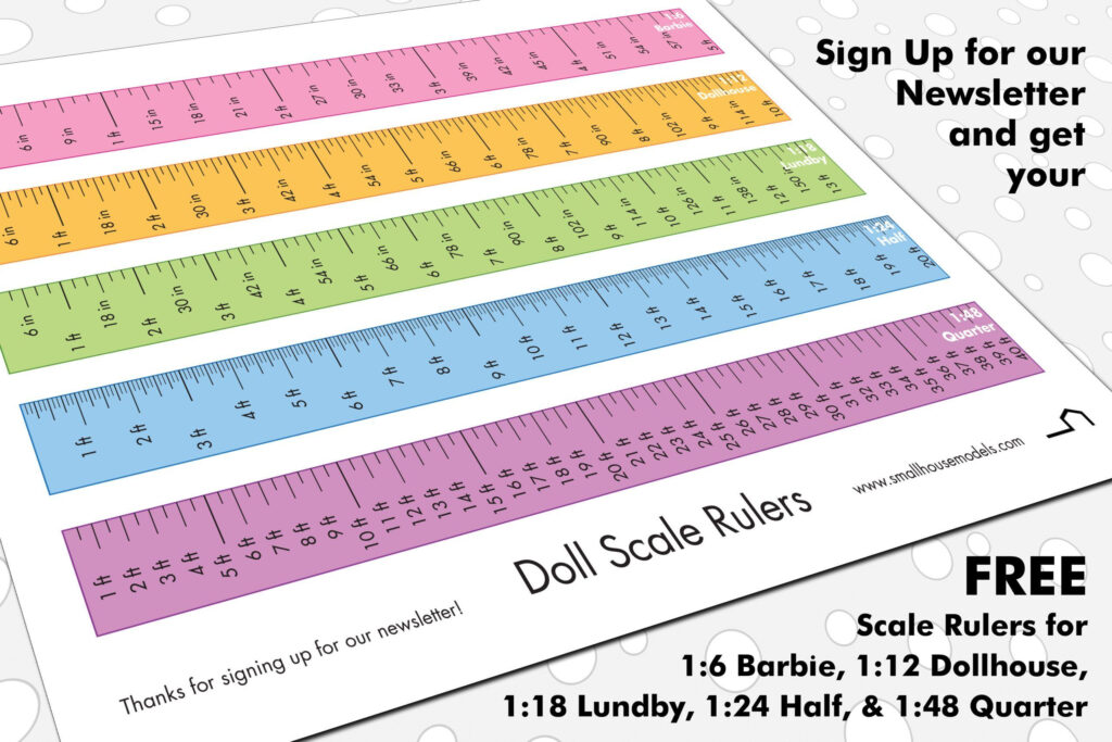 Dollhouse Scale Ruler FREE Printable Smallhouse Models Doll House ...