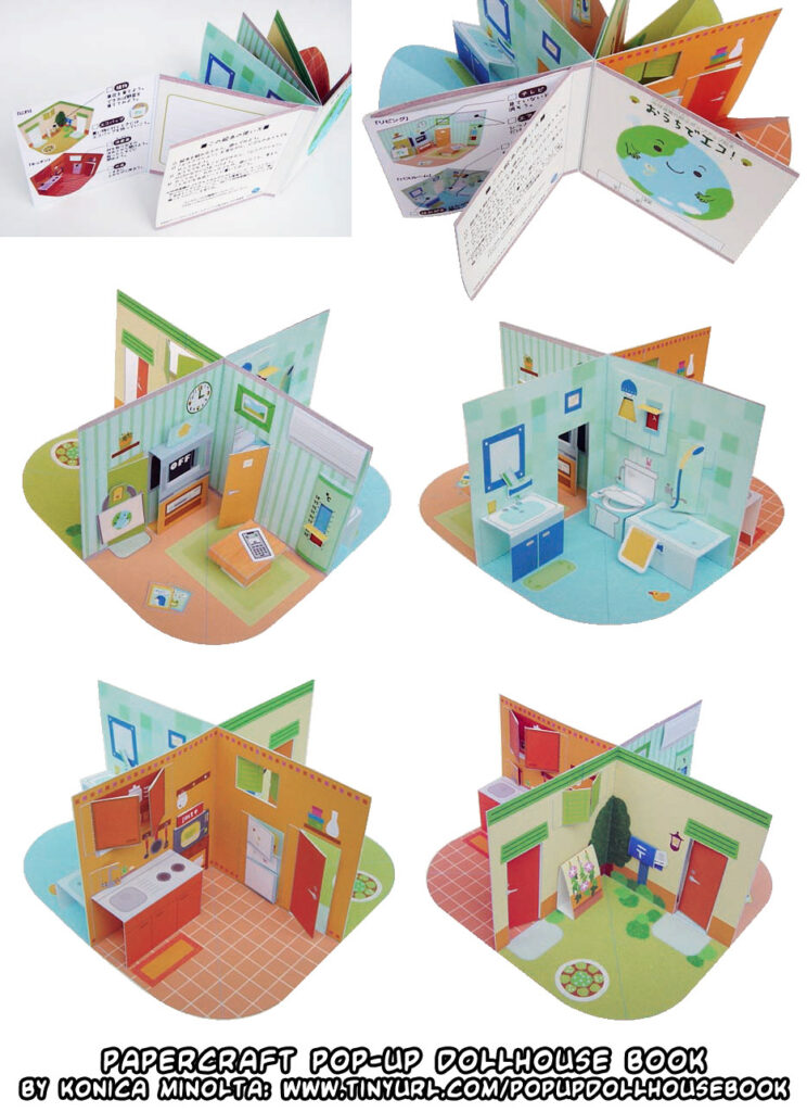 Ninjatoes Papercraft Weblog Papercraft Pop Up Dollhouse Book ...