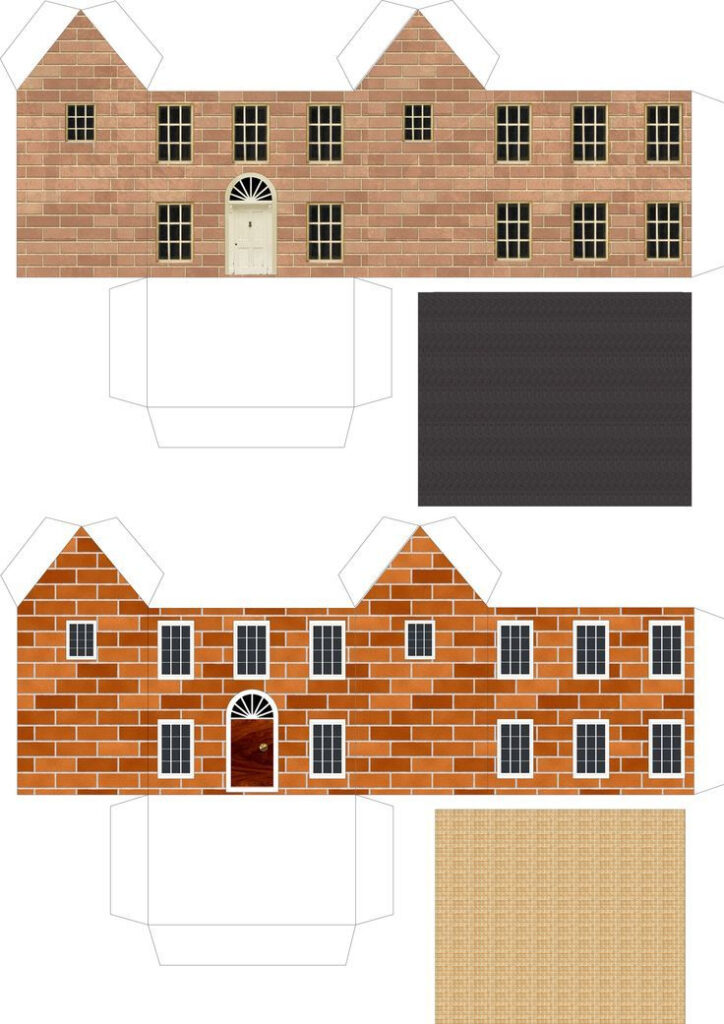 Paper Houses House Template Paper Doll House | Printable Dollhouse ...